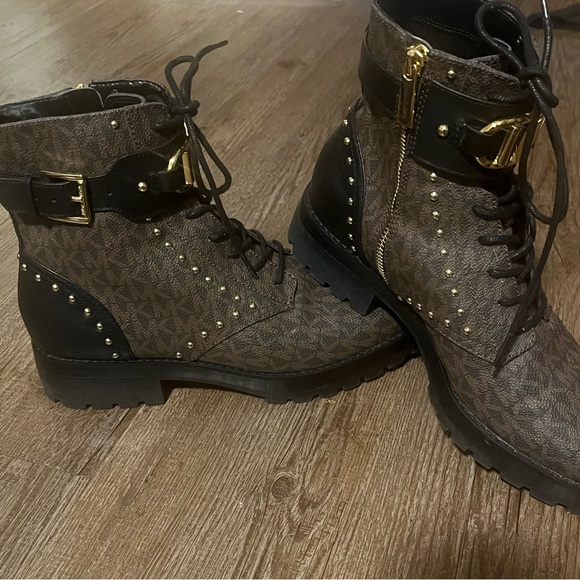 Michael Kors Collection | Shoes | Very Nice Hard Leather Mk Monogram ...